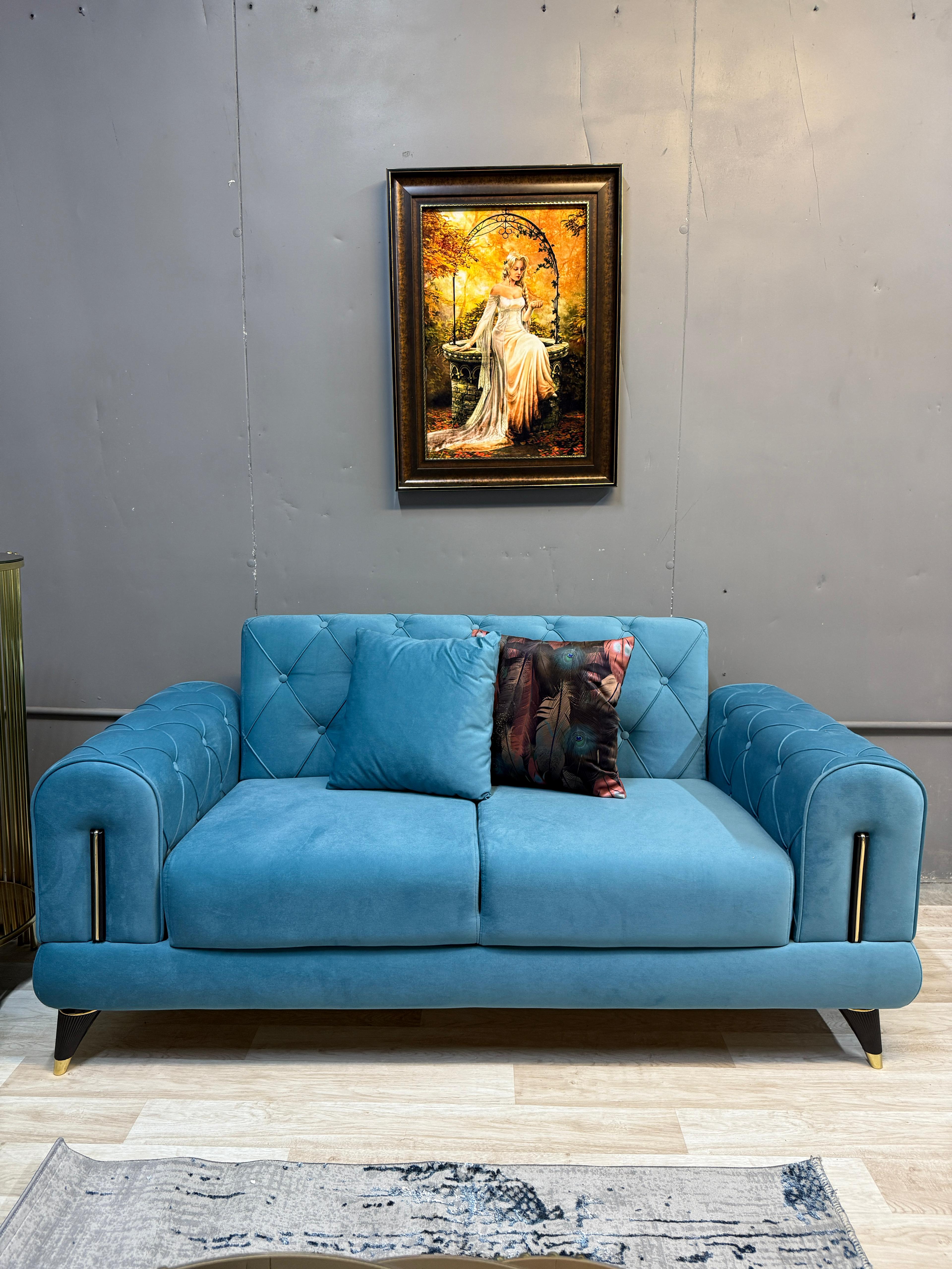 Stylish Tesla Sofa Set - 3 Seater + 2 Seater with Storage & Bed Functi ...